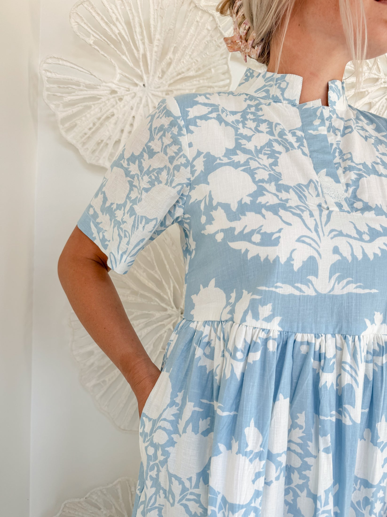 The Carson Block Print Maxi – blueheronboutique