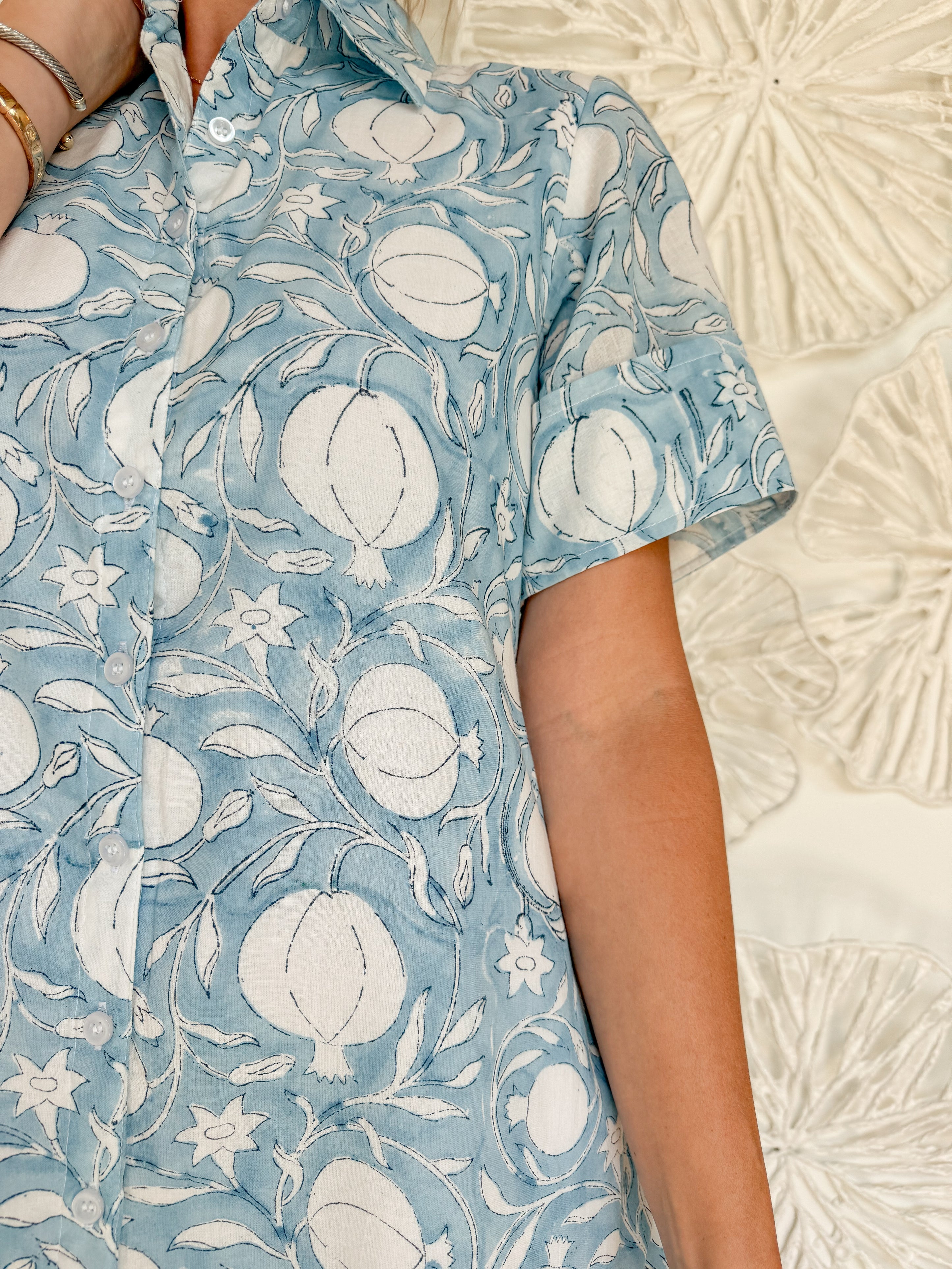 The Amelia Block Print Mini – blueheronboutique