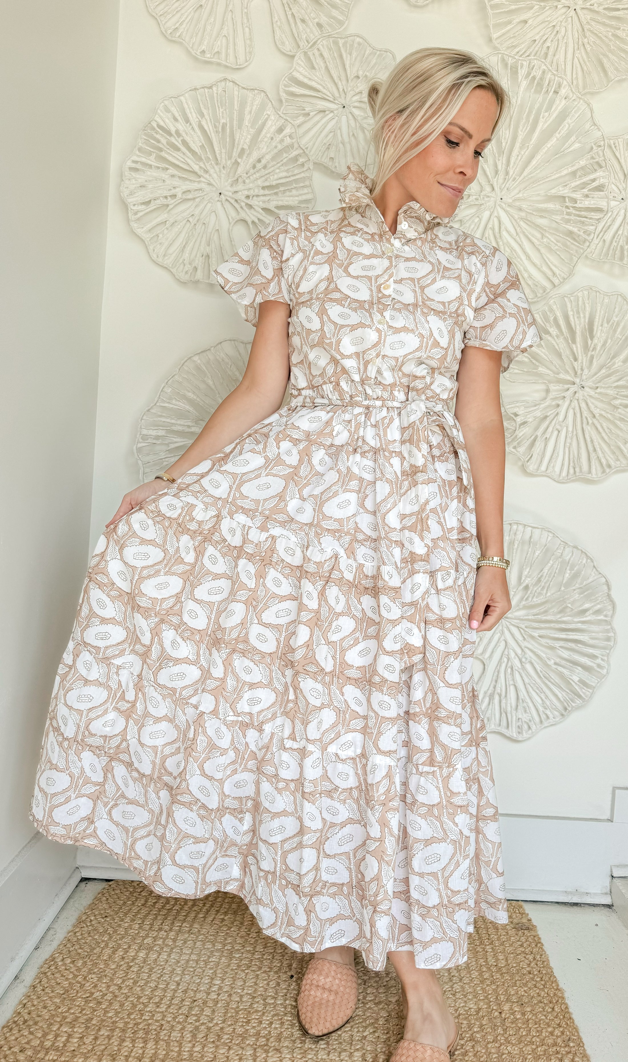 The Jen Block Print Maxi – blueheronboutique